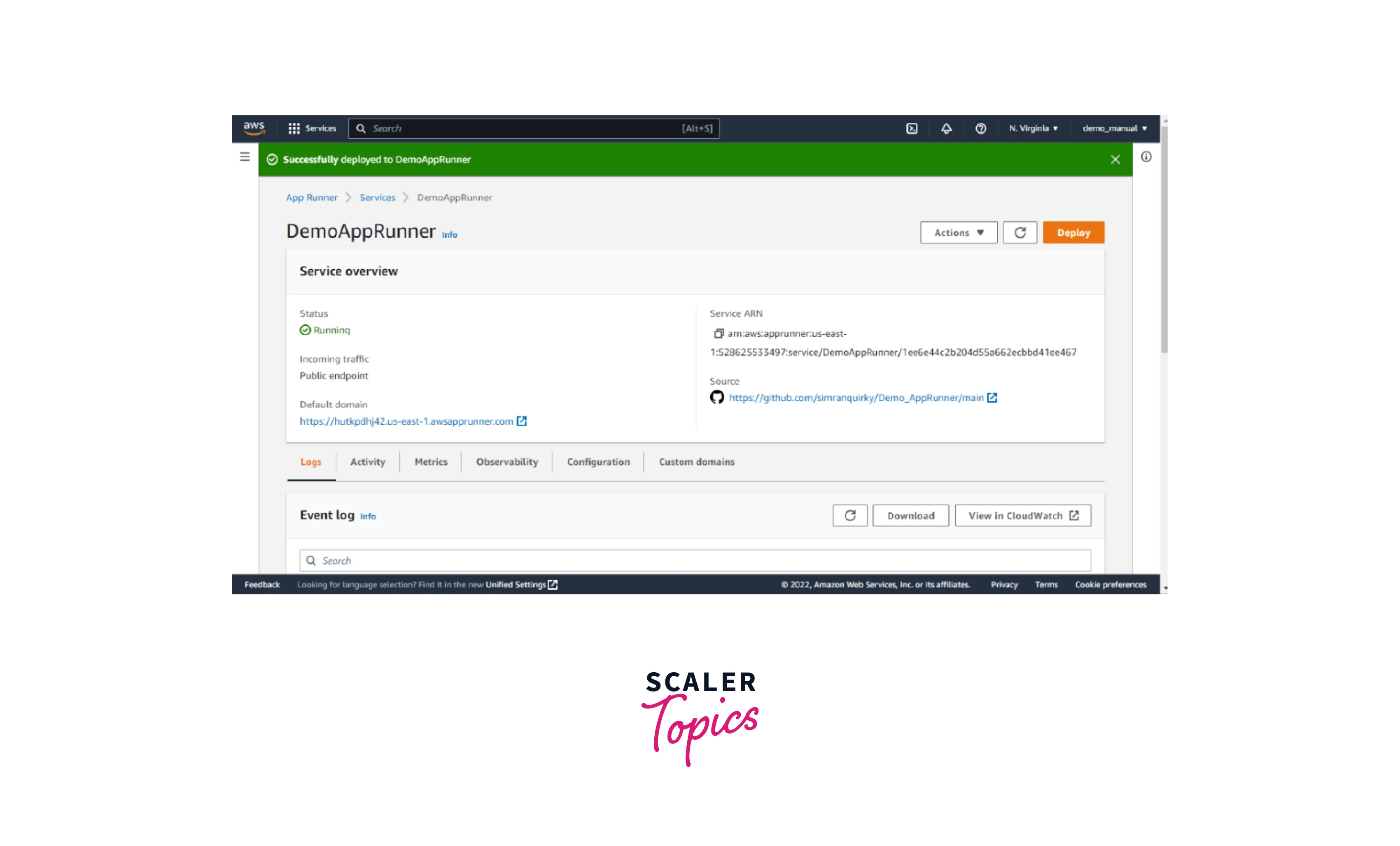 AWS App Runner - Scaler Topics