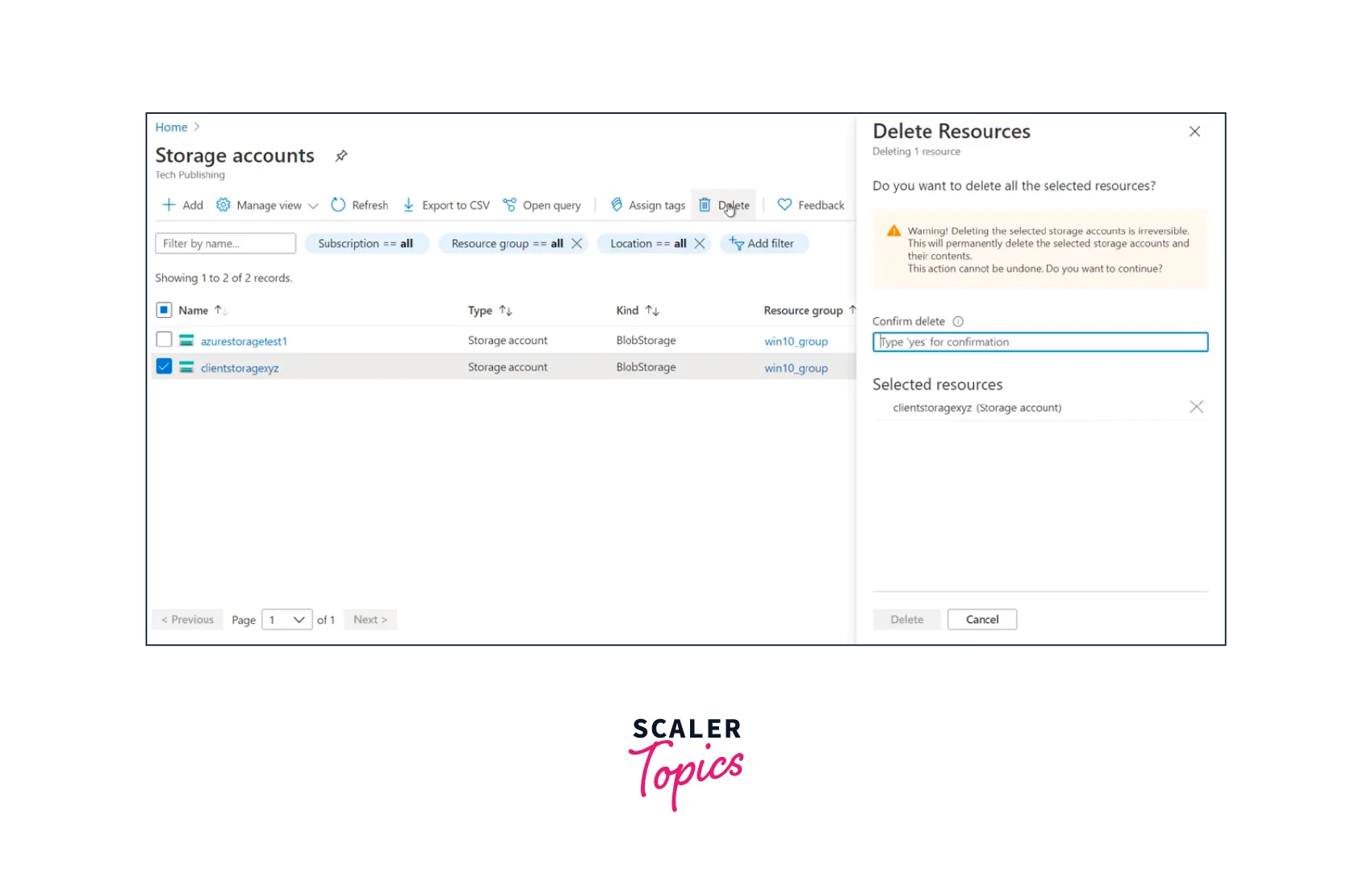 Microsoft Azure Storage Account - Scaler Topics