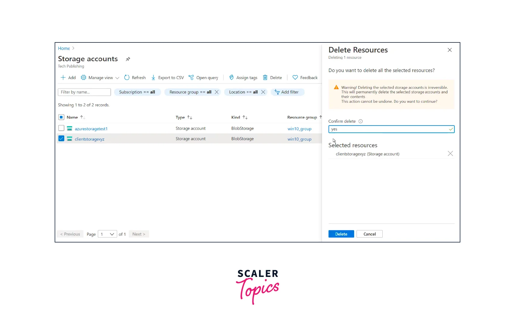 Microsoft Azure Storage Account - Scaler Topics