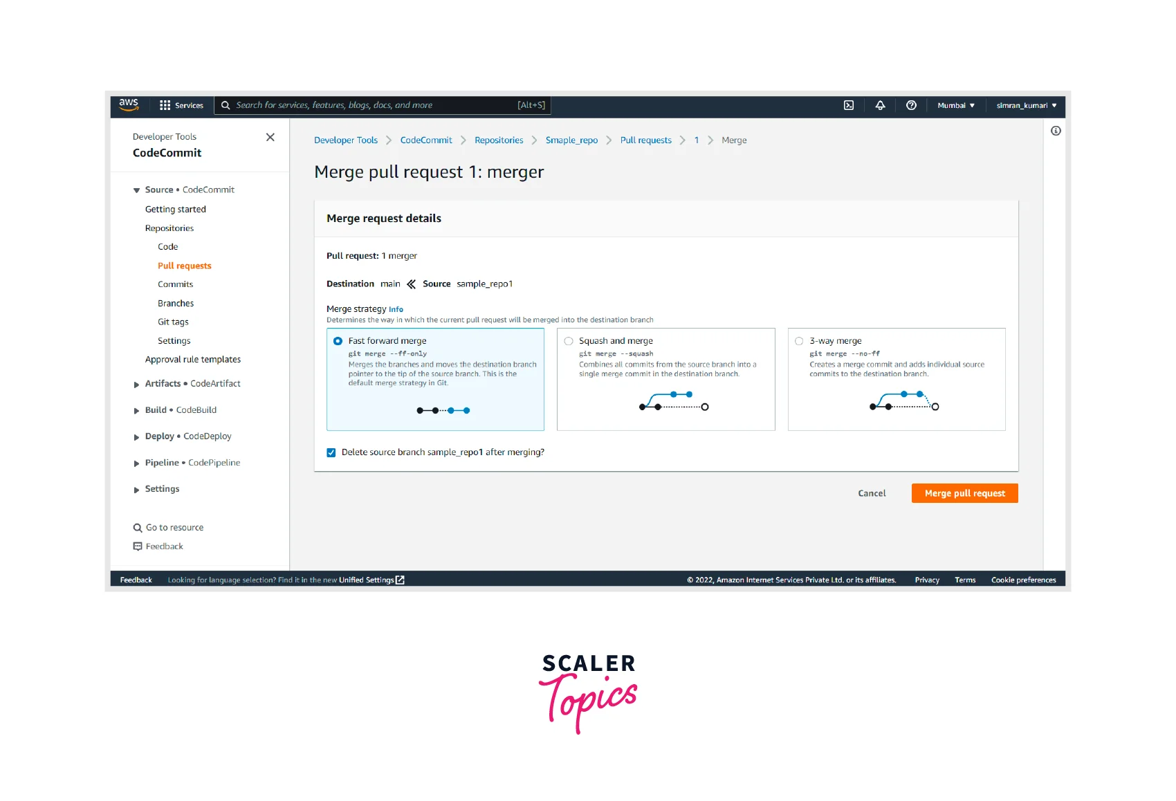 AWS CodeCommit - Scaler Topics