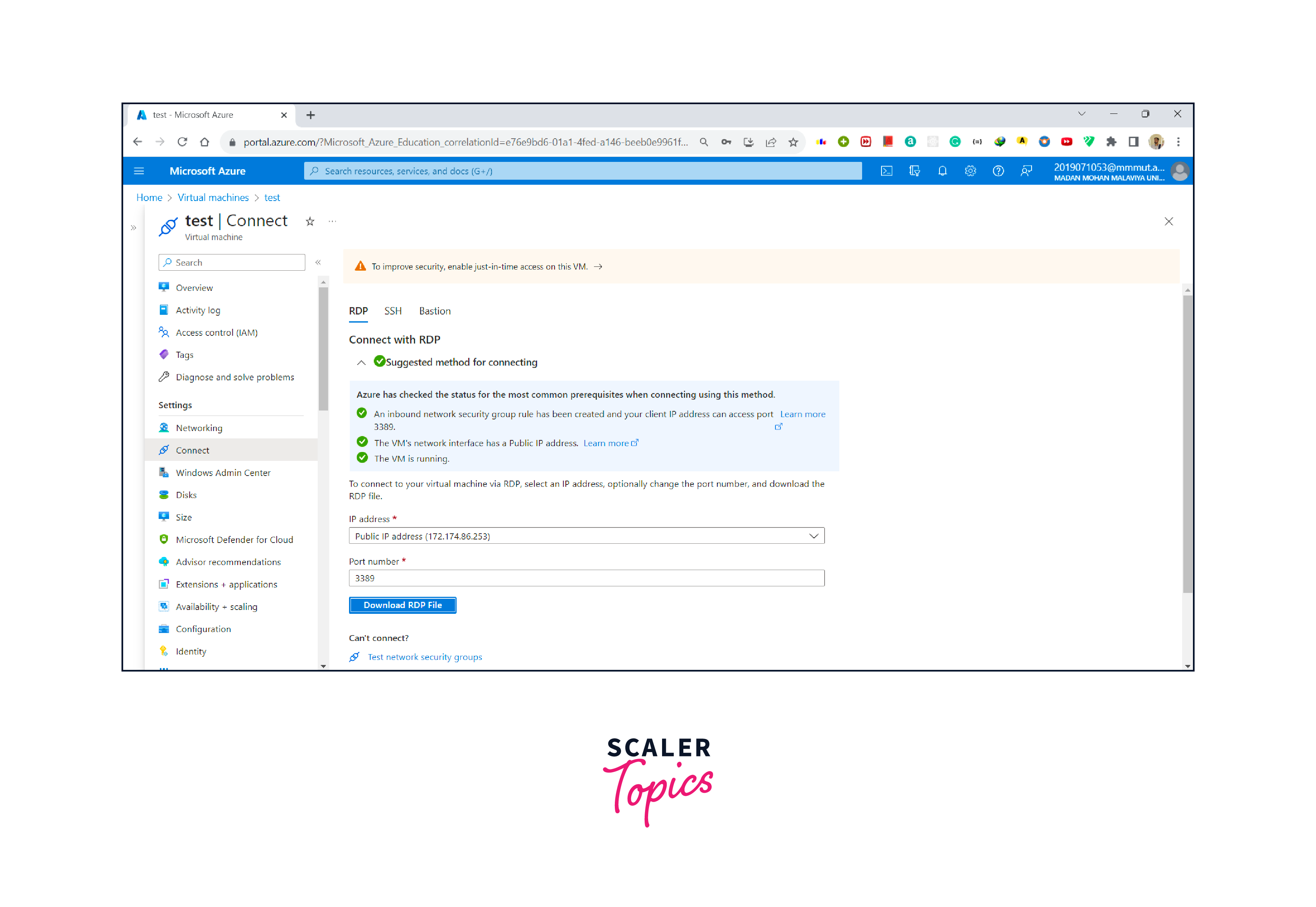 How to Create Windows Virtual Machine in Azure - Scaler Topics