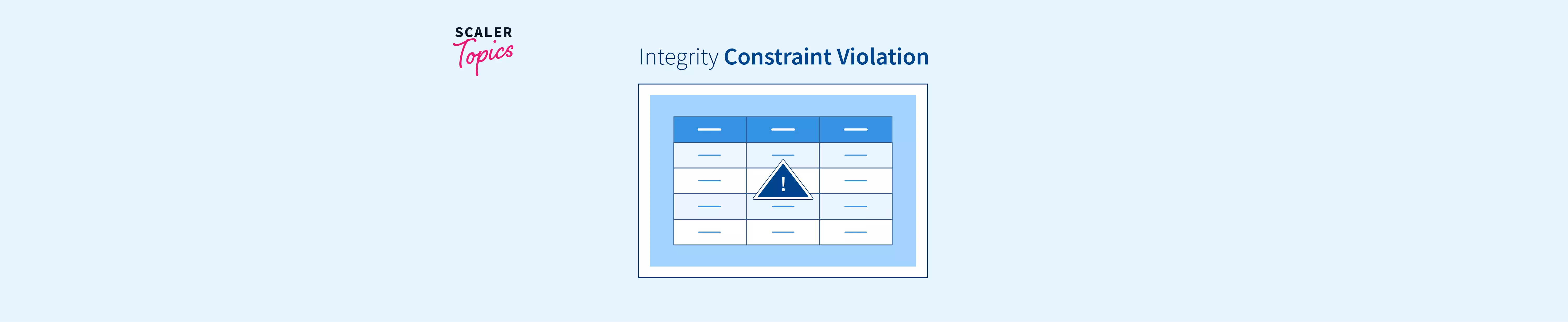 Integrity Constraint Violation | Scaler Topics