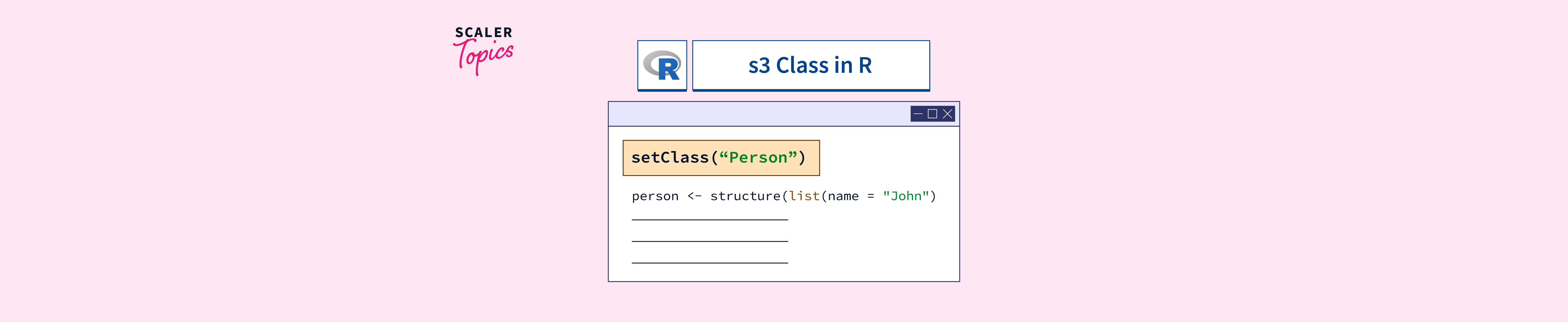 s3 class in R- Scaler Topics