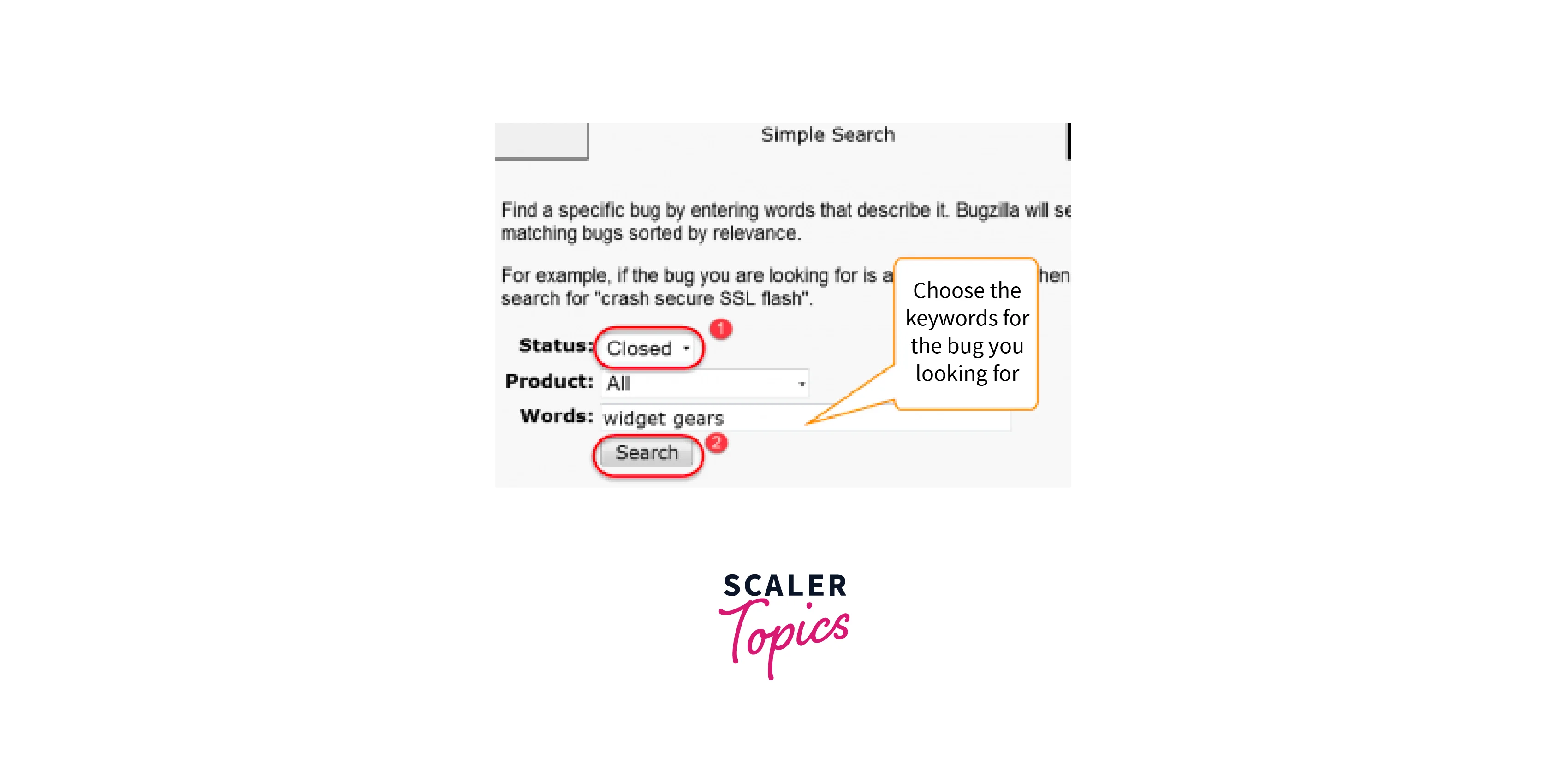 Simple Search Option in Bugzilla- Scaler Topics