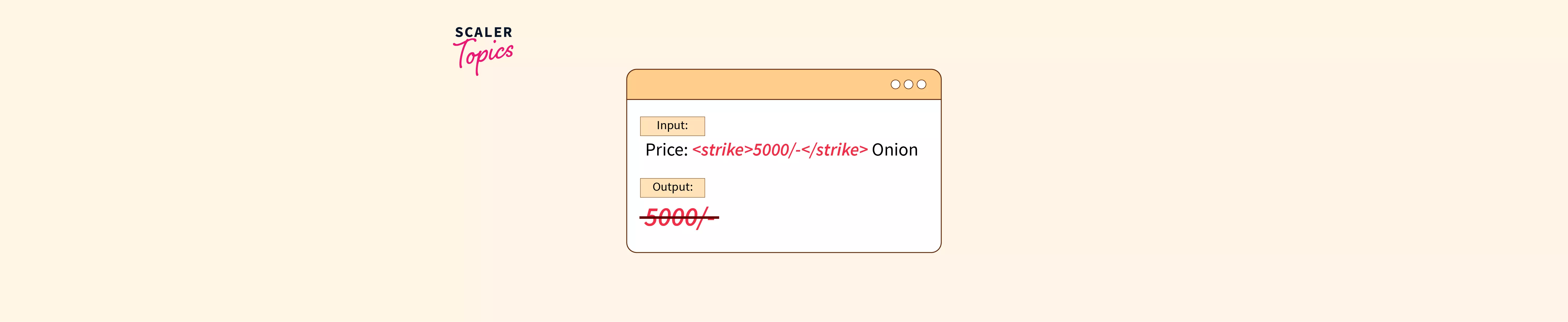 Strike Tag in HTML - Scaler Topics