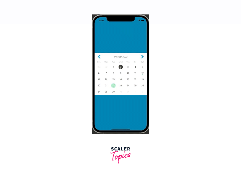 React Native Calendar - Scaler Topics