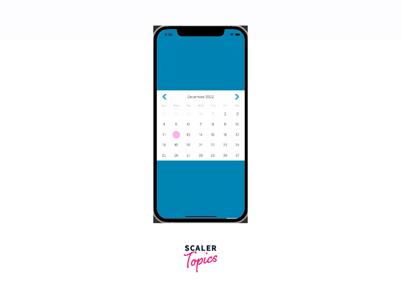 React Native Calendar - Scaler Topics