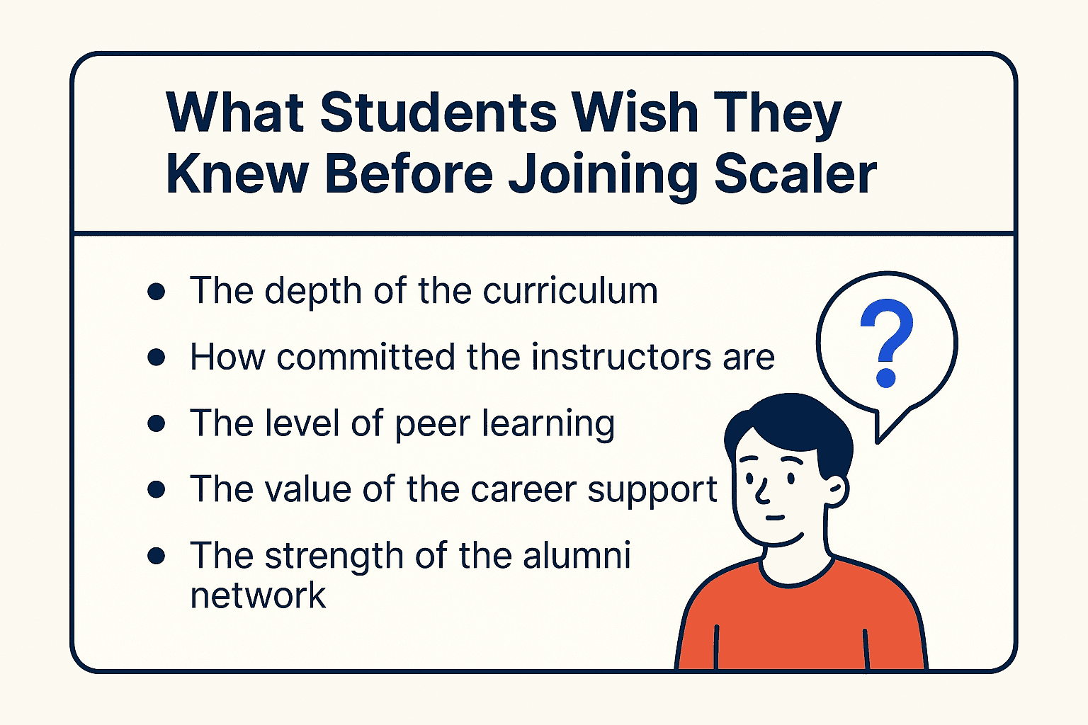 What Students Wish They Knew Before Joining Scaler