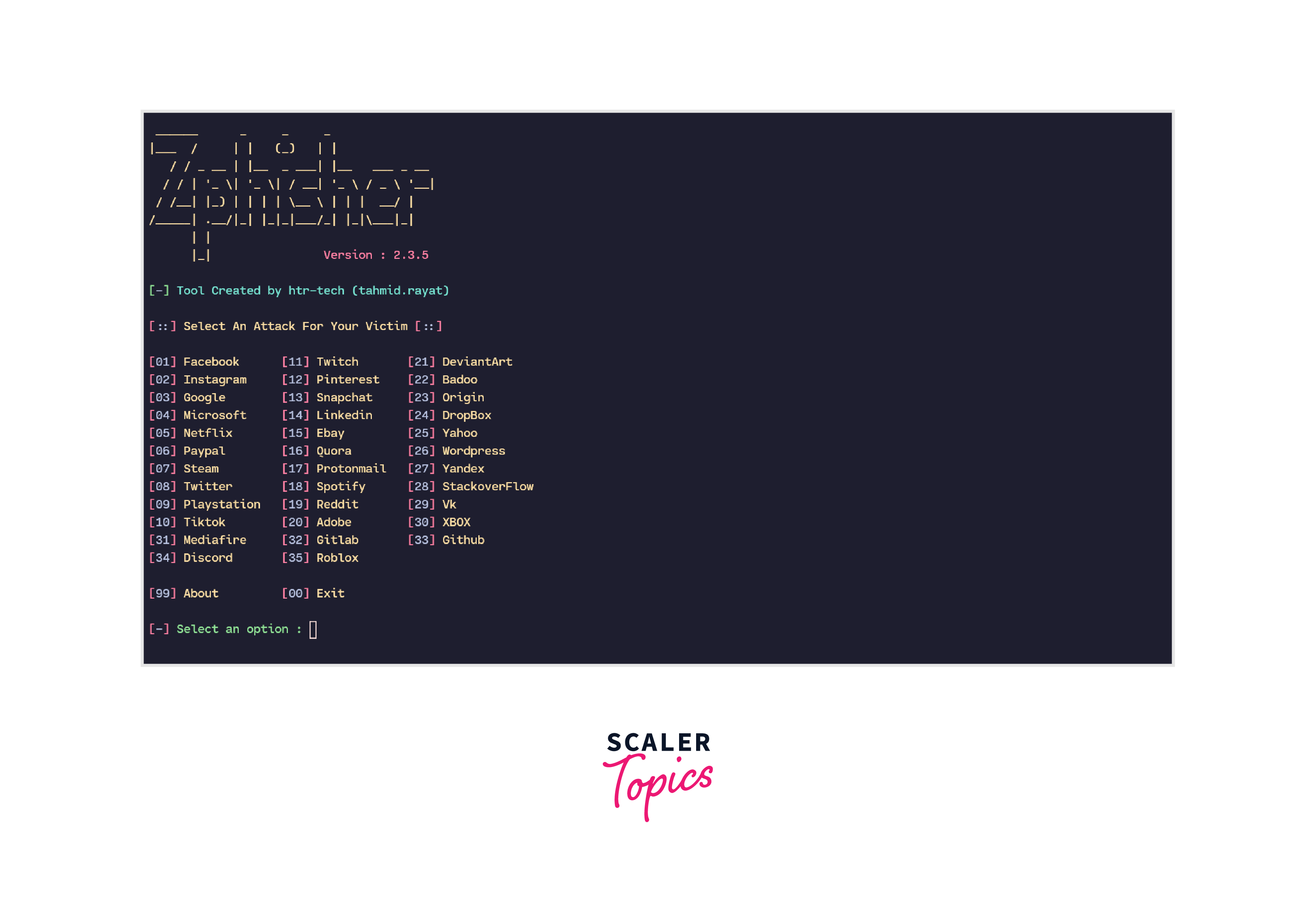Zphisher Automated Phishing Tool In Kali Linux Scaler Topics